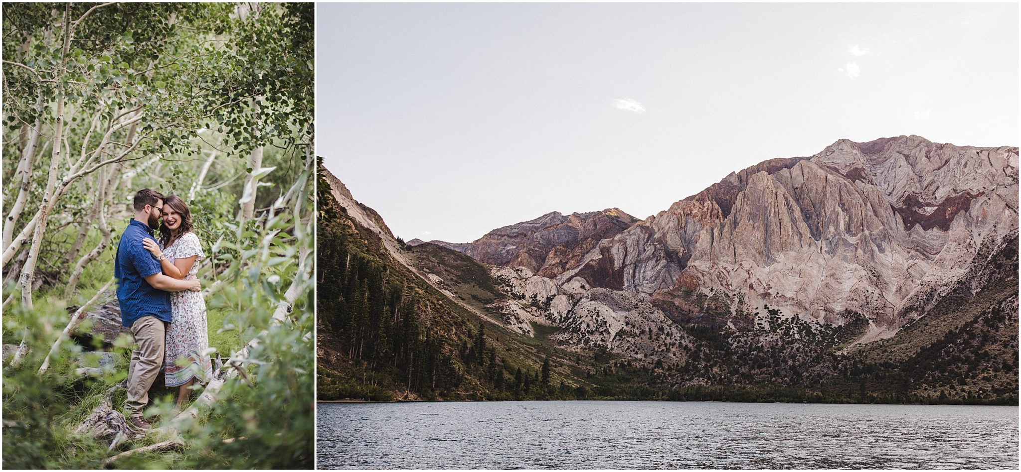 Adventurous Destination Engagement Session at Convict Lake - ashleycarlascio.com
