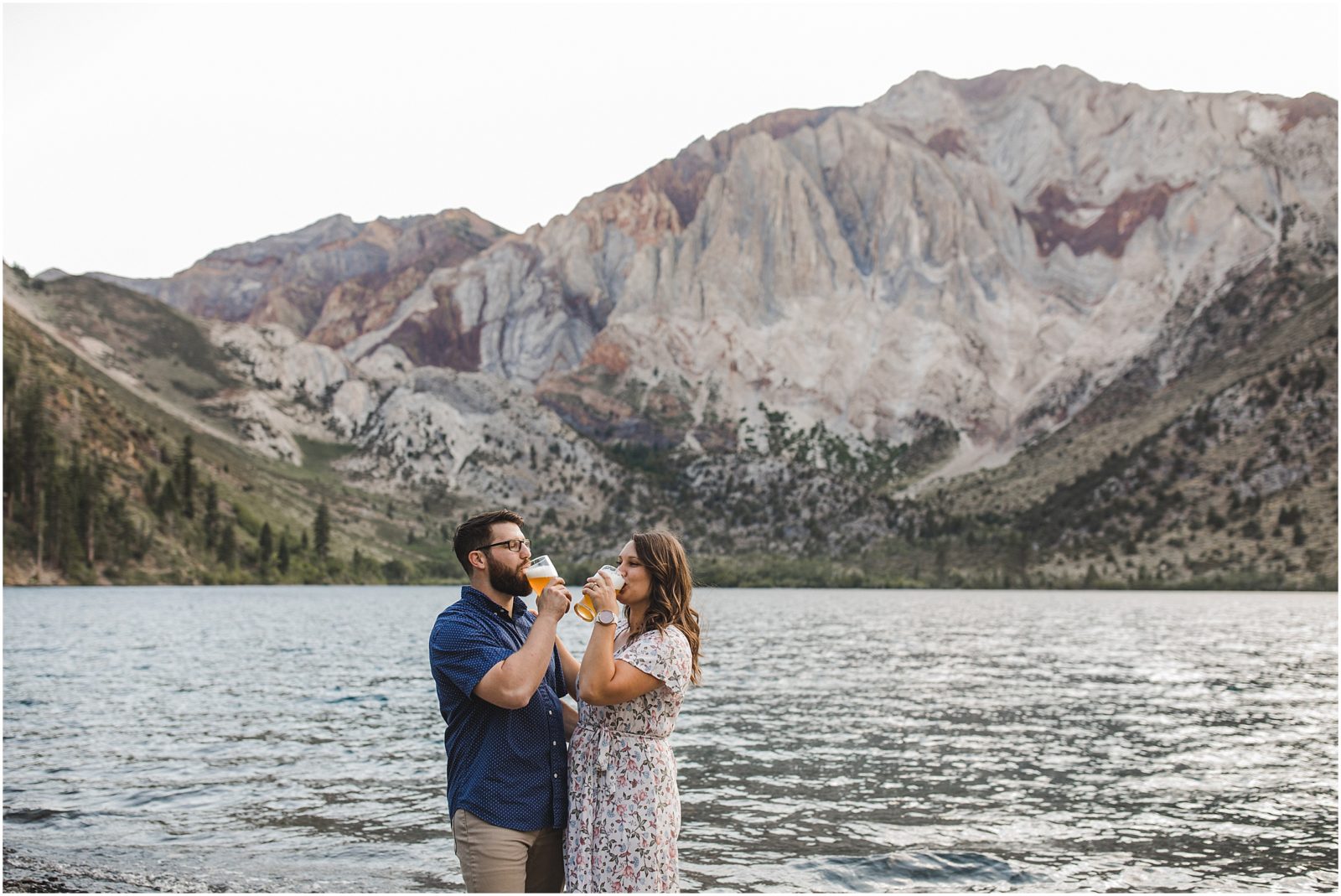 Adventurous Destination Engagement Session at Convict Lake - ashleycarlascio.com
