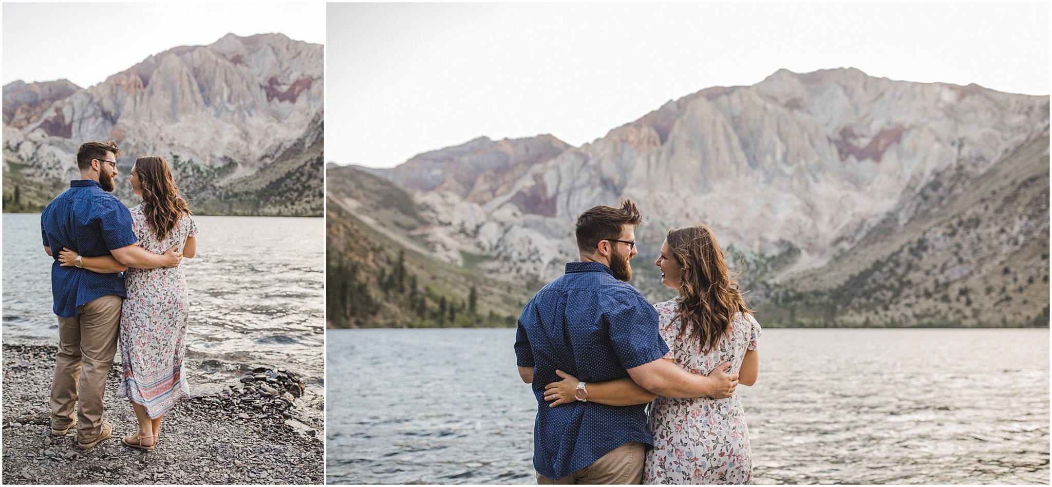 Adventurous Destination Engagement Session at Convict Lake - ashleycarlascio.com