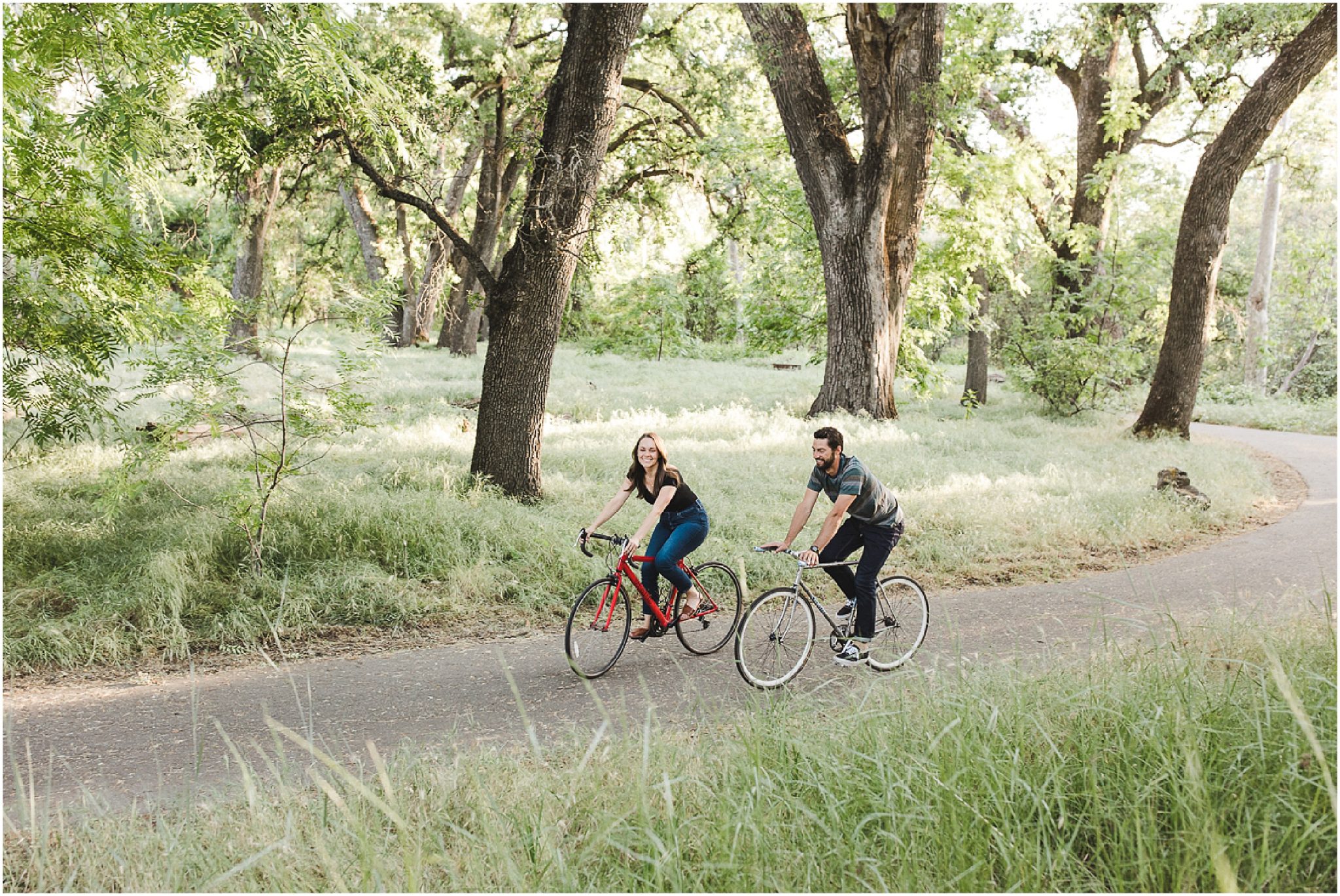 Bike Ride - Date Night Inspired Engagement Session - ashleycarlascio.com