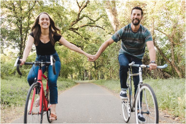 Bike Ride - Date Night Inspired Engagement Session - ashleycarlascio.com